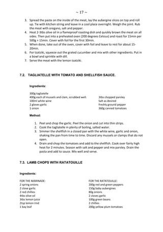 Recipe book - Nicolaas van Wyk | DOCX