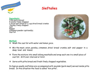 Cyprus Recipe book | PPTX