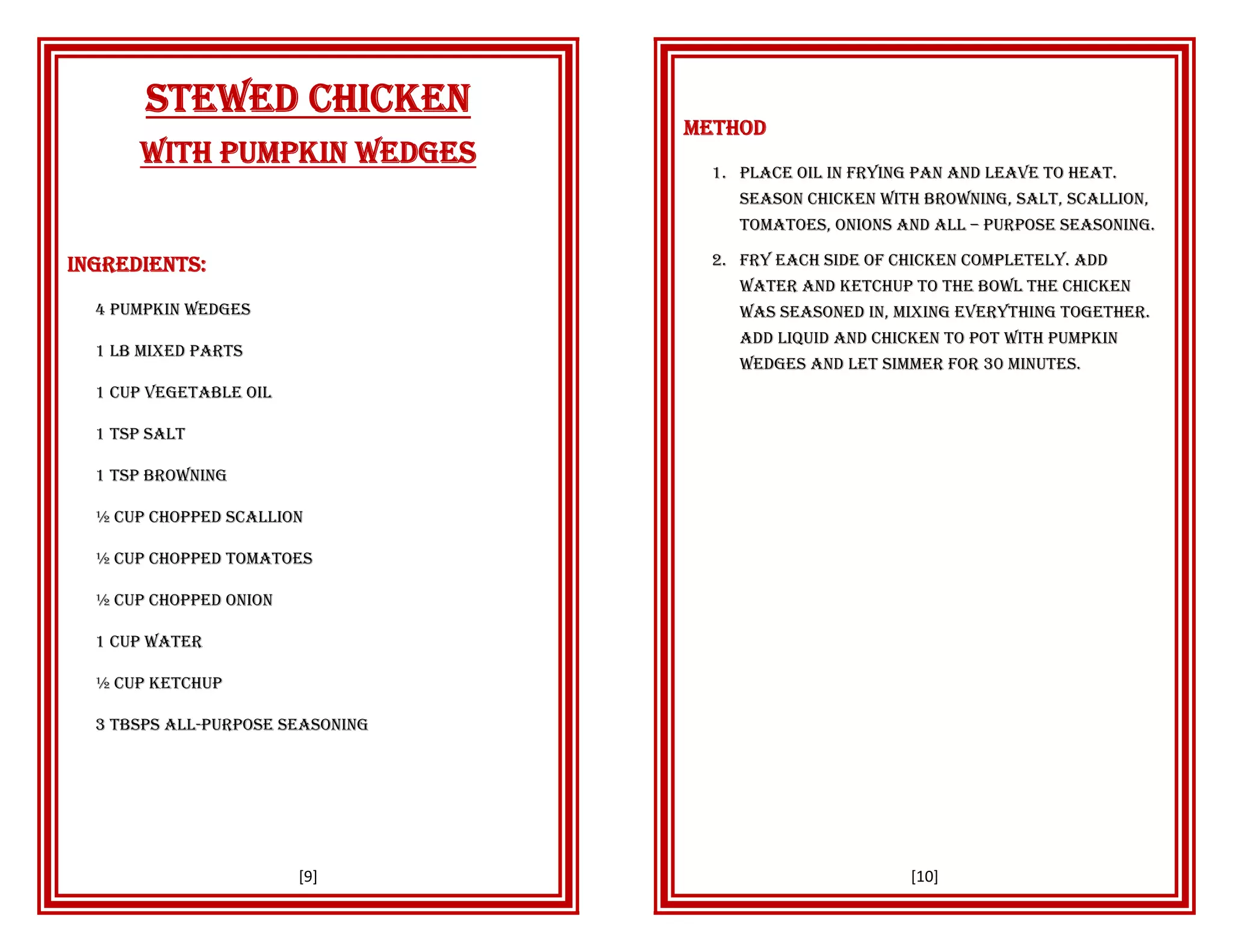 CSEC Food & Nutrition Recipe Book | PDF
