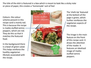 Recipe card analysis | PPTX