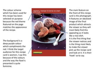 Recipe card analysis | PPT