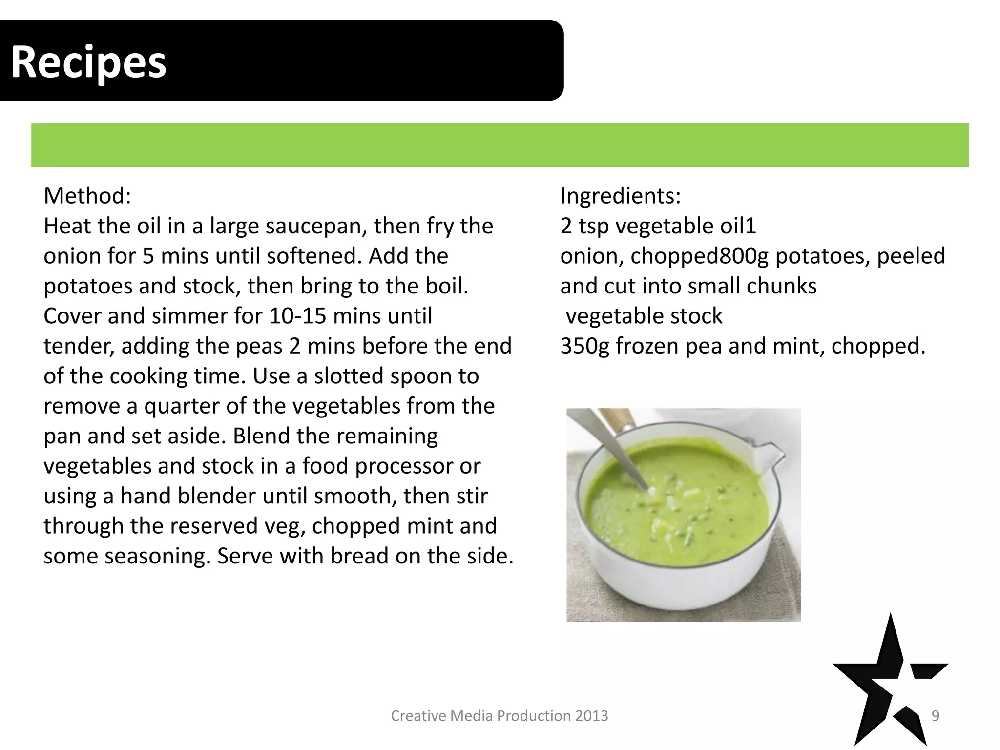 Recipe card design pro forma | PPT