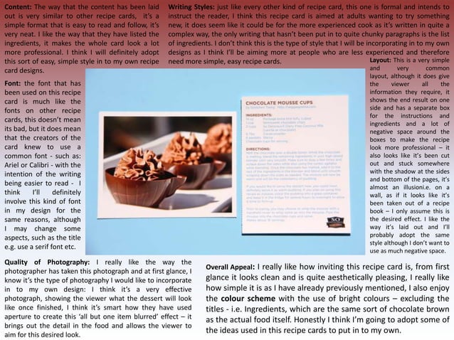 Recipe cards task 3 | PPT