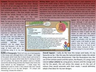 Recipe cards task 3 | PPT