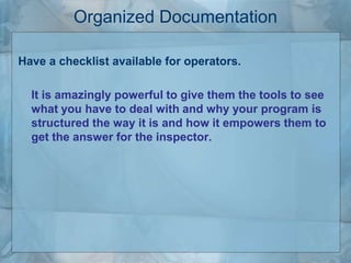 Recipe For A Successful Poc Inspection | PPT