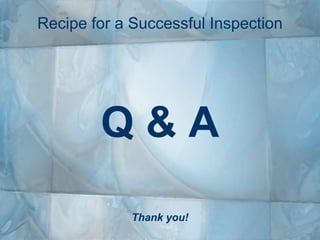 Recipe For A Successful Poc Inspection | PPT