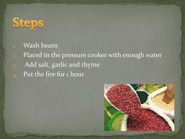 Recipe for beans | PPT