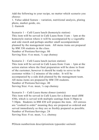 Recipe Format for Café Laura (and HM courses)Header Information.docx