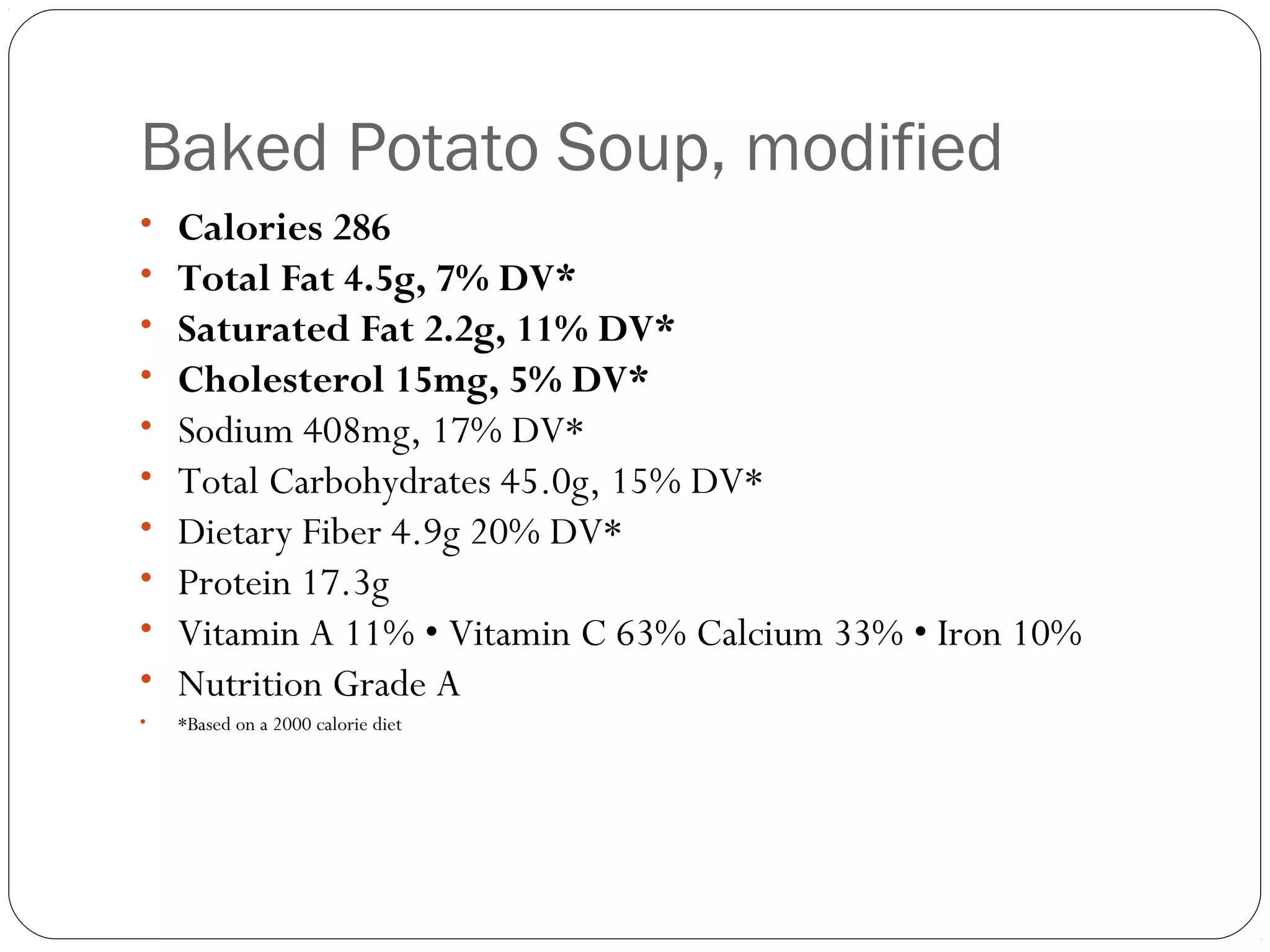 Recipe Modification: Small changes make a BIG difference | PPT