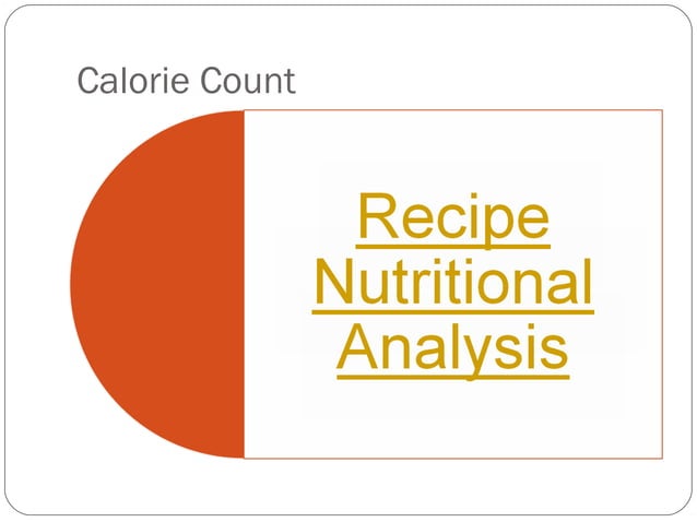 Recipe Modification: Small changes make a BIG difference | PPT