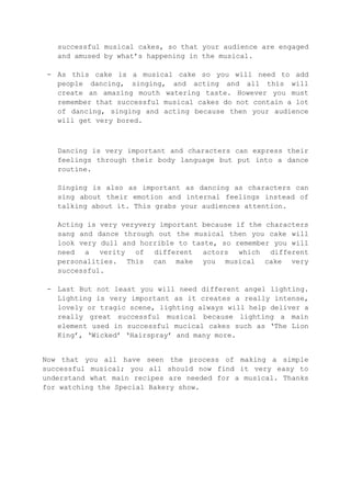 Recipe Of A Successful Musical | PDF