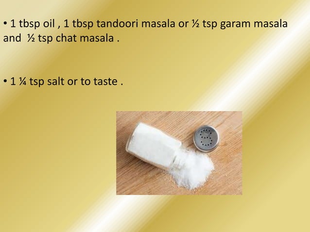 Recipe of panner tikka | PPTX | Cooking | Food & Drink