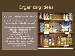 Recipe Planning & Using Your Food Storage | PPT