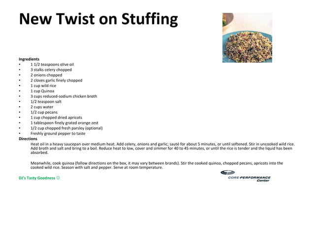 Recipe Power Point | PPT