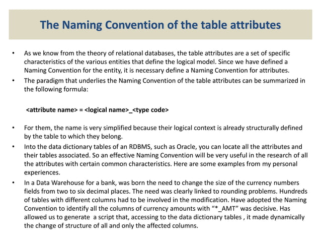 Recipes 8 of Data Warehouse and Business Intelligence - Naming ...