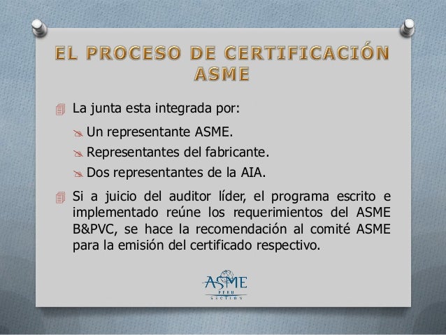 Recipientes estampados asme
