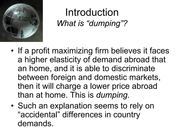 Reciprocal dumping model | PDF