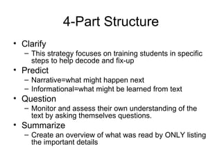 Reciprocal reading instruction | PPT