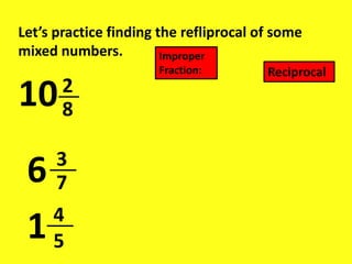 Reciprocals ppt lesson 1 | PPTX