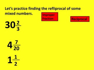 Reciprocals ppt lesson 1 | PPTX | Homework and Study | Education
