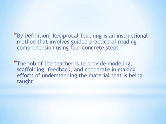 Reciprocal Teaching | PPT
