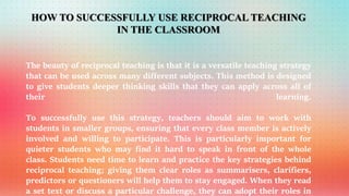 Reciprocal teaching | PPTX