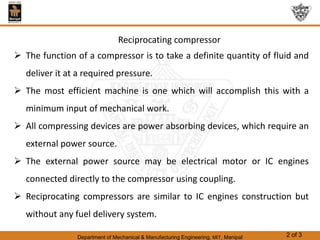 RECIPROCATING_AIR_COMPRESSOR.ppt . | PPT