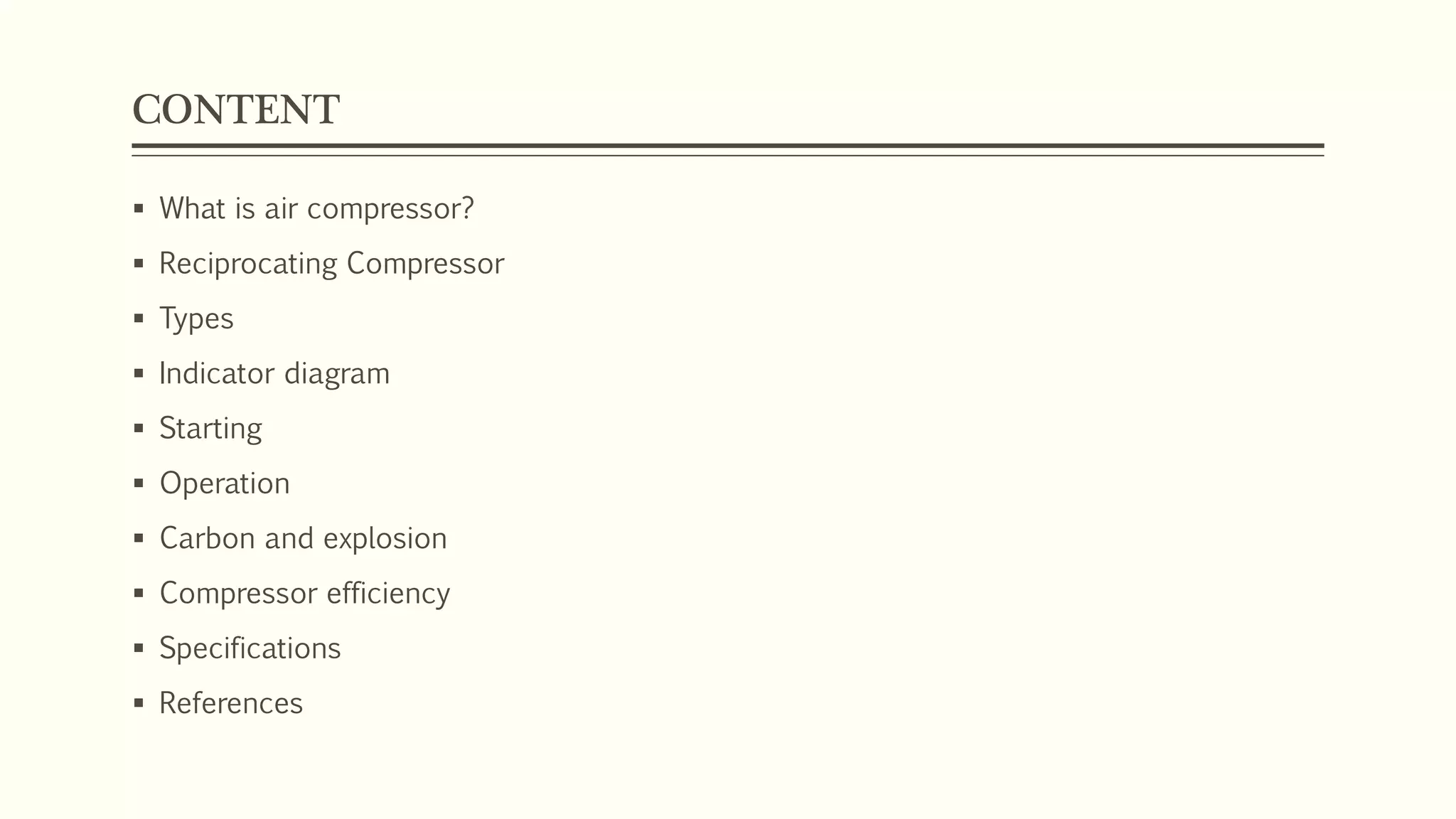 Reciprocating Compressor | PPTX