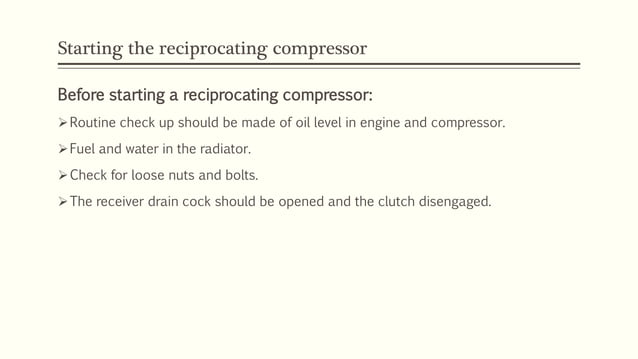 Reciprocating Compressor | PPTX | Technology & Computing