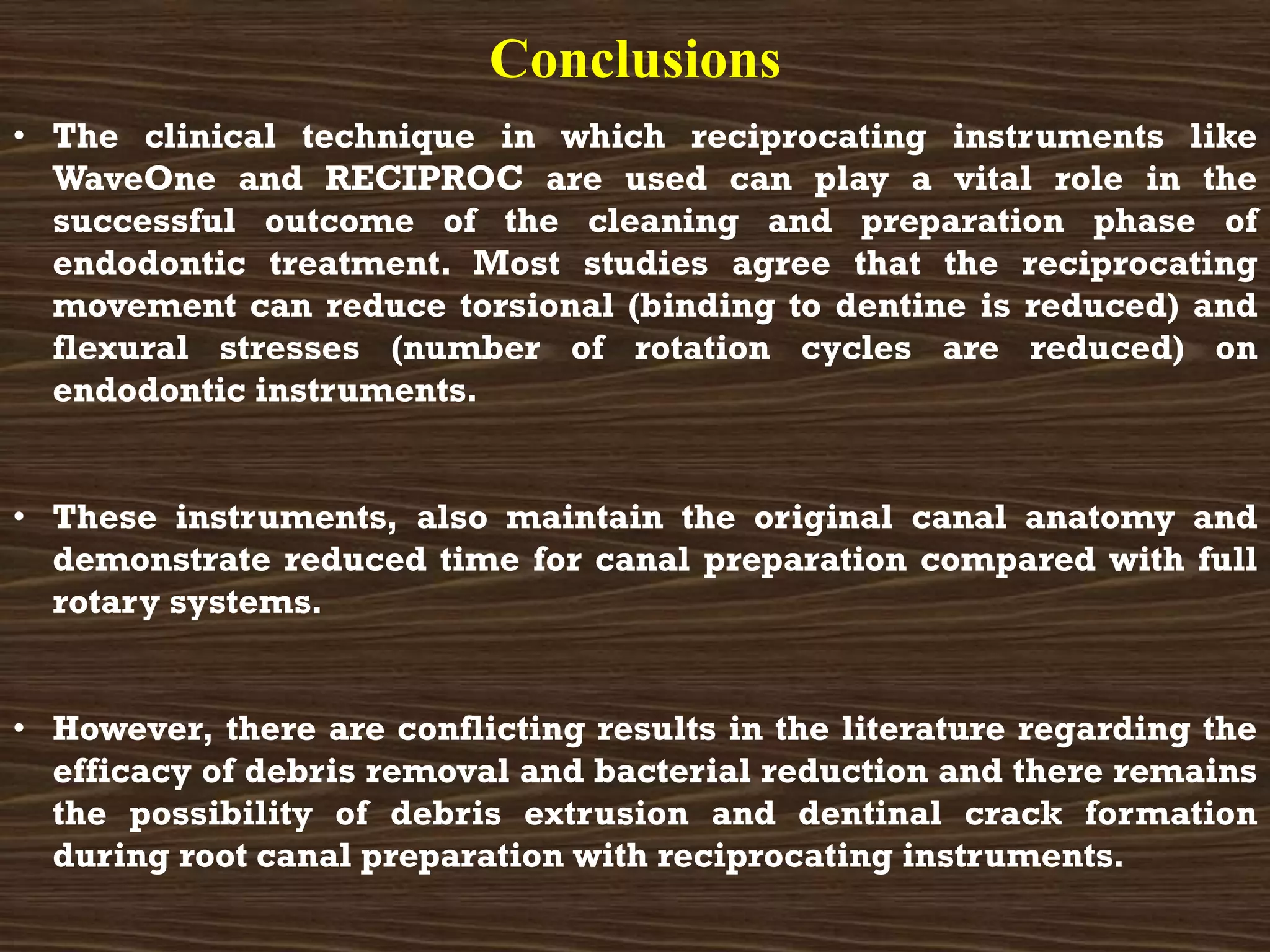 Reciprocating instruments in endodontics | PDF