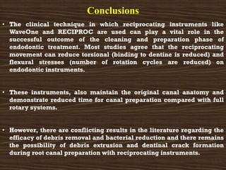 Reciprocating instruments in endodontics | PDF