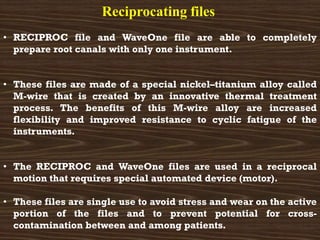 Reciprocating instruments in endodontics | PDF