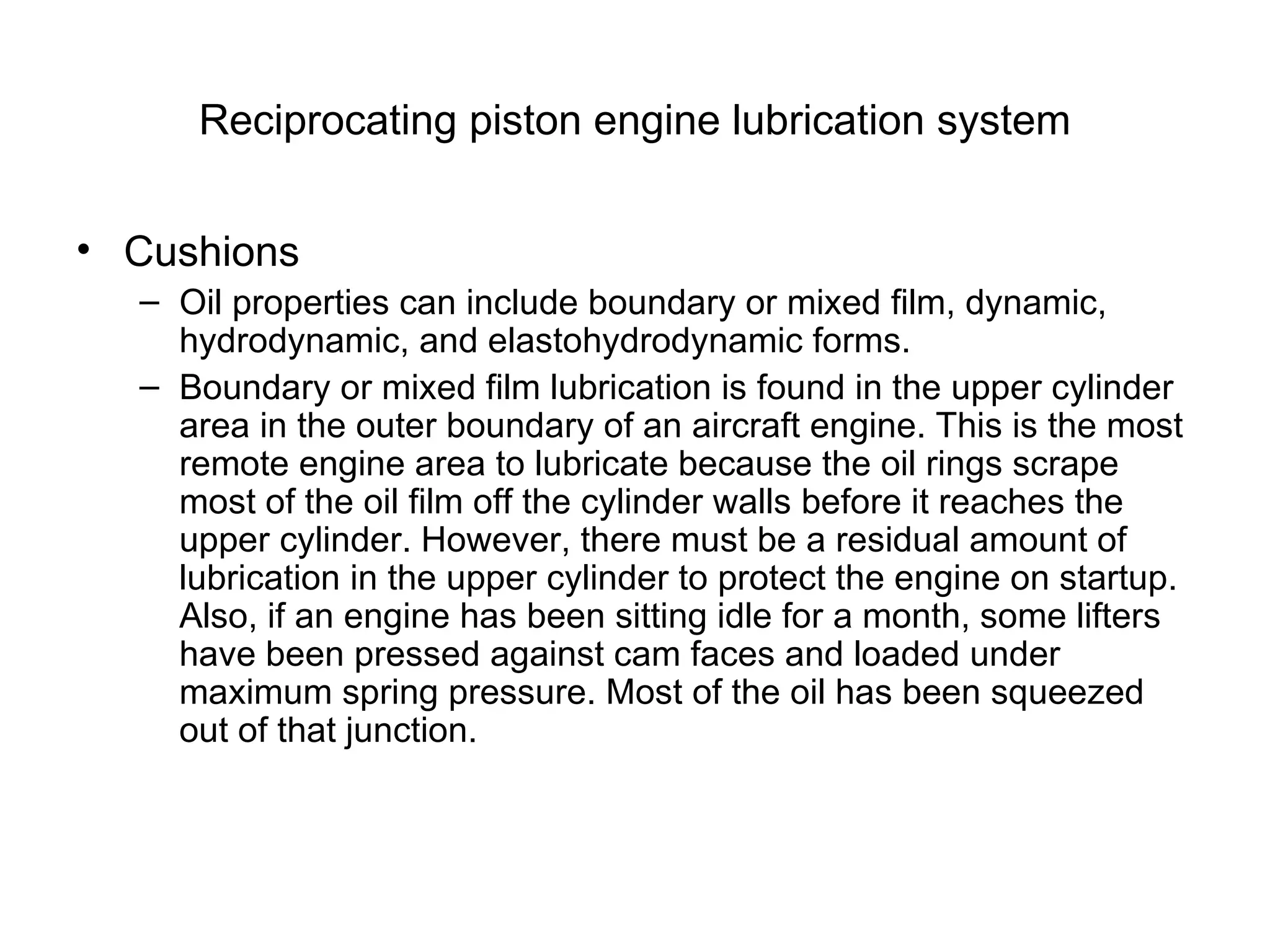 Reciprocating Piston Engine Lubrication System | PPT