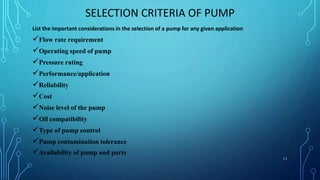 Reciprocating pump ppt | PPTX