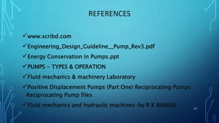 Reciprocating pump ppt | PPTX