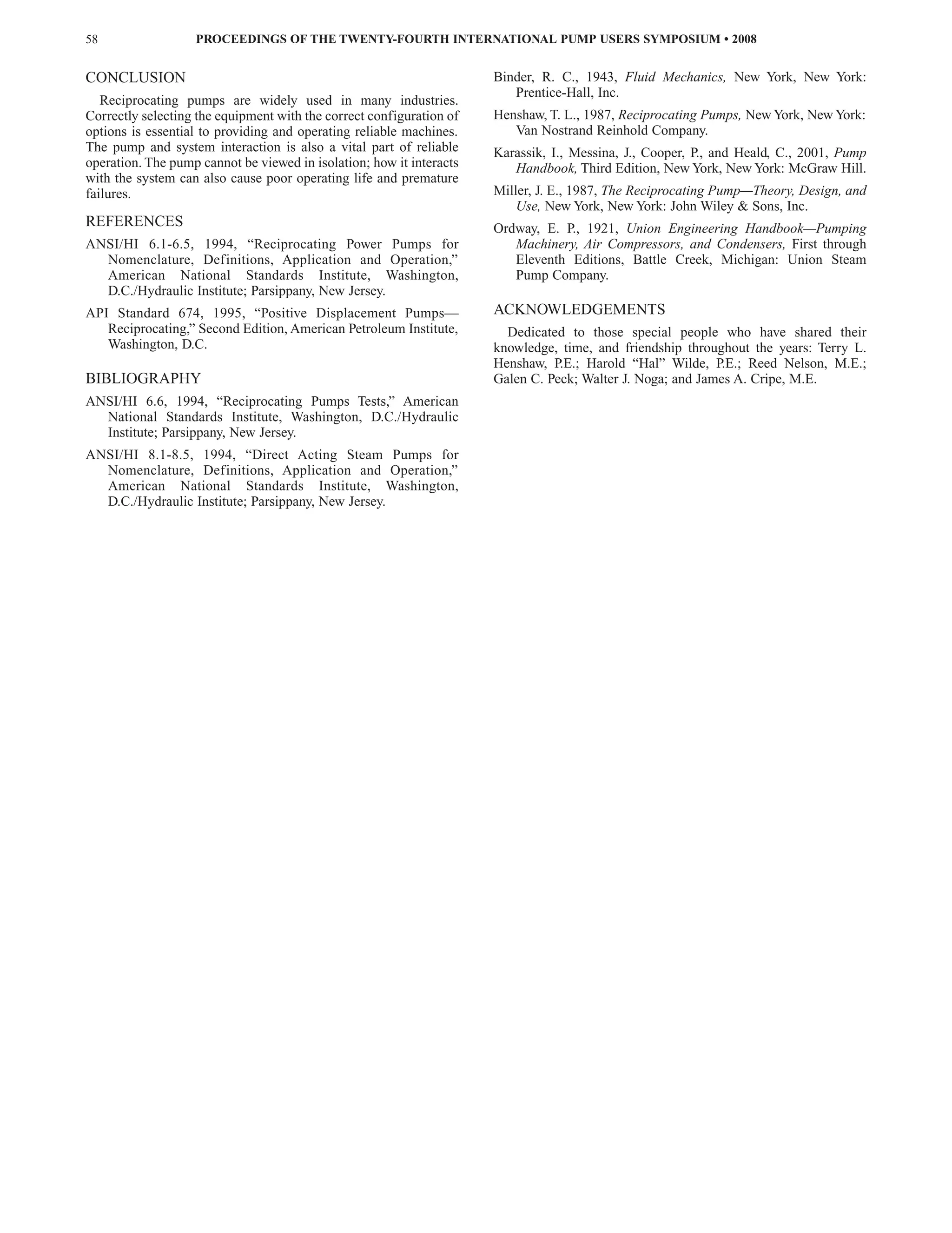 Reciprocating Pumps Texas A-M Article | PDF