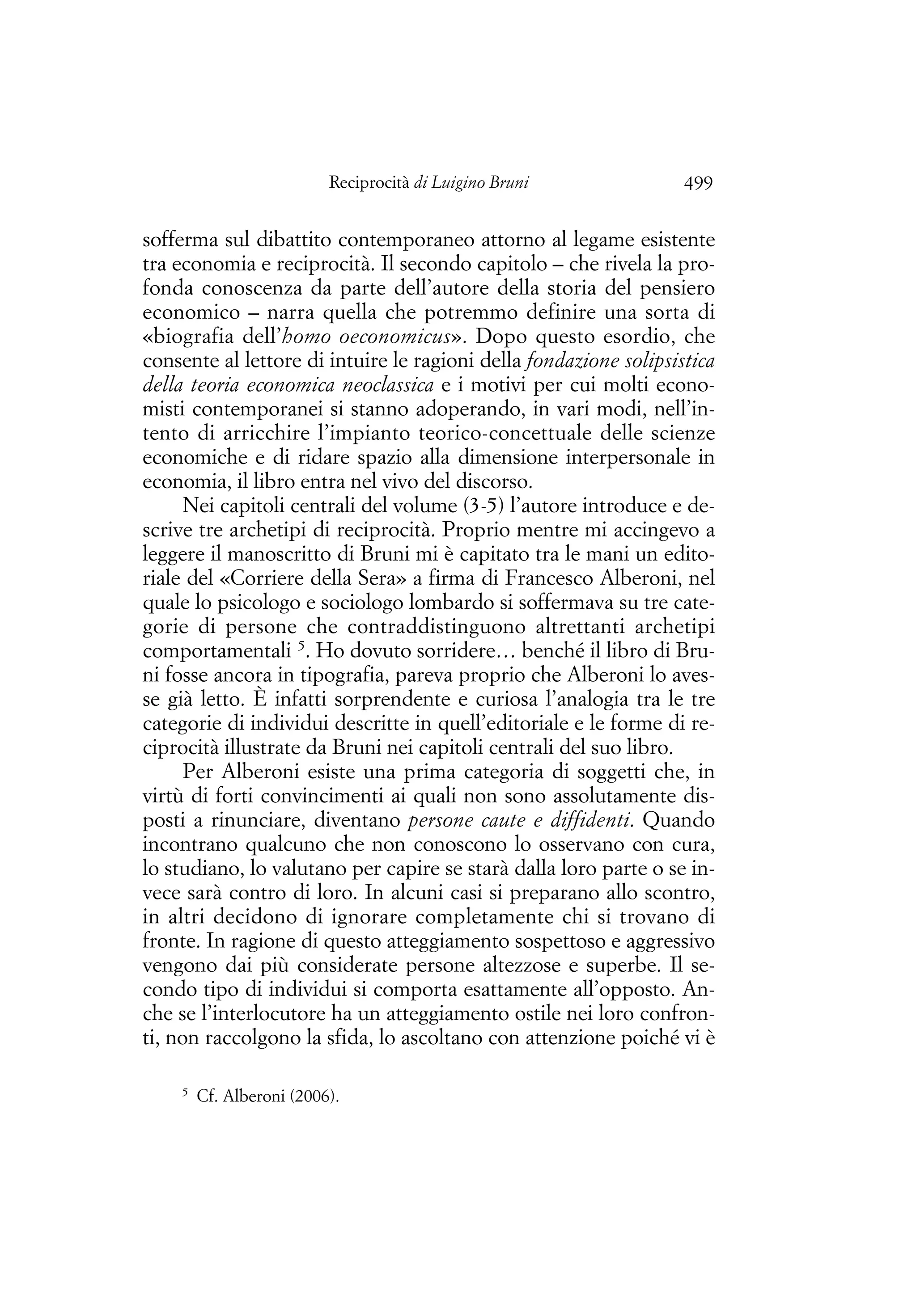 RECIPROCITÀ di Luigino BRUNI | PDF