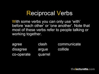 Reciprocal Verbs | PPT