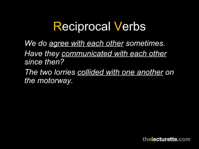 Reciprocal Verbs | PPT