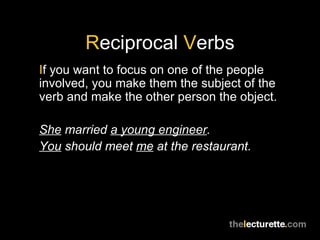 Reciprocal Verbs | PPT