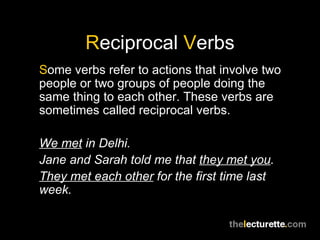 Reciprocal Verbs | PPT