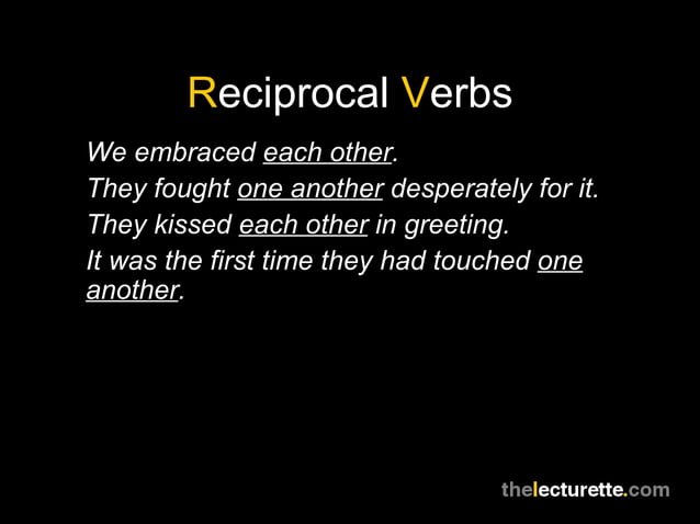 Reciprocal Verbs | PPT