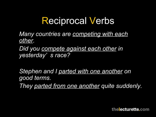 Reciprocal Verbs | PPT