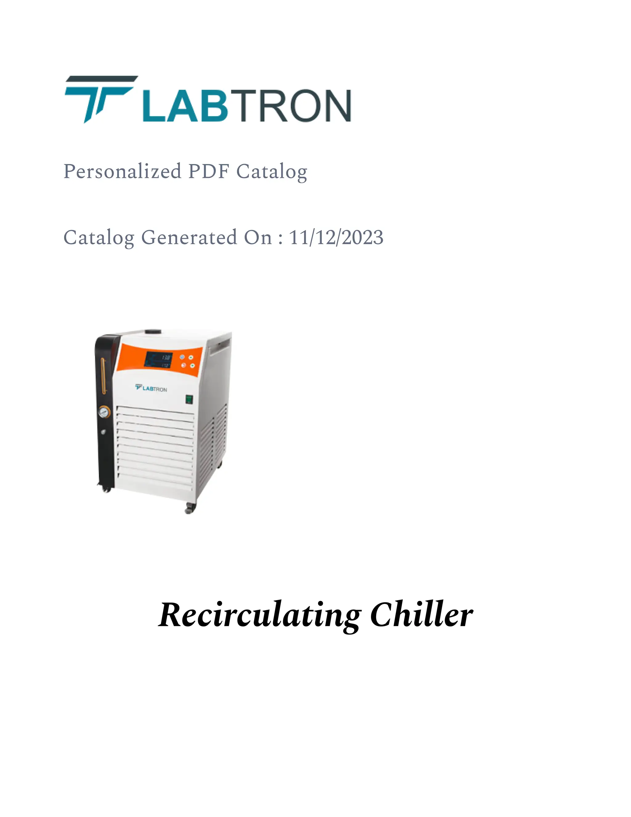 Recirculating Chiller laboratory equipment | PDF