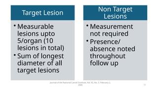 RECIST 1.1 criteria for response assessment | PPTX