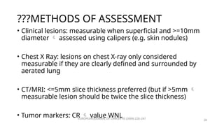 RECIST 1.1 criteria for response assessment | PPTX