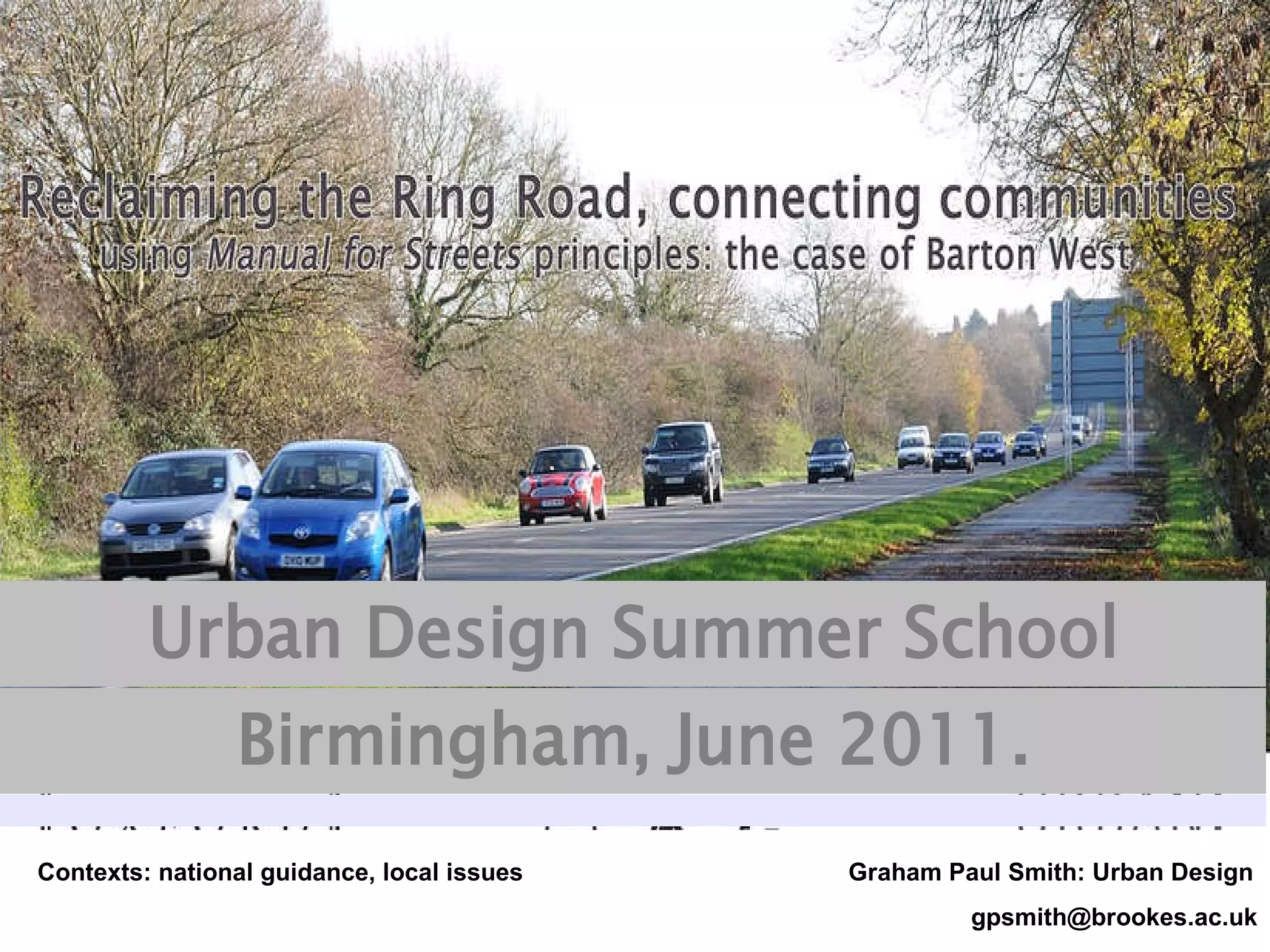 Reclaiming the ring road, intro contexts, Graham Paul Smith | PPT