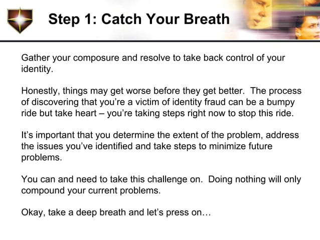 Reclaiming Your Identity: 10 Steps To Recovery | PDF