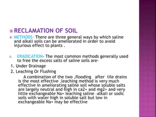 Reclamation of alkaline (IGKV RAIPUR C.G) | PPTX