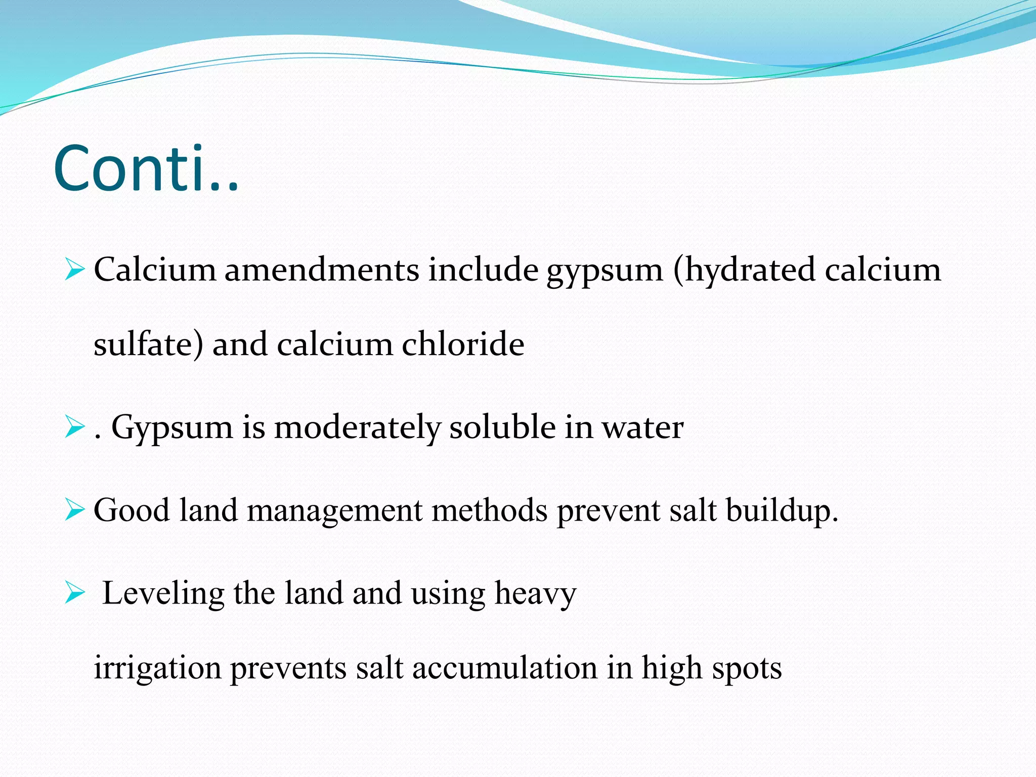 Reclamation of salt affected soils | PPTX